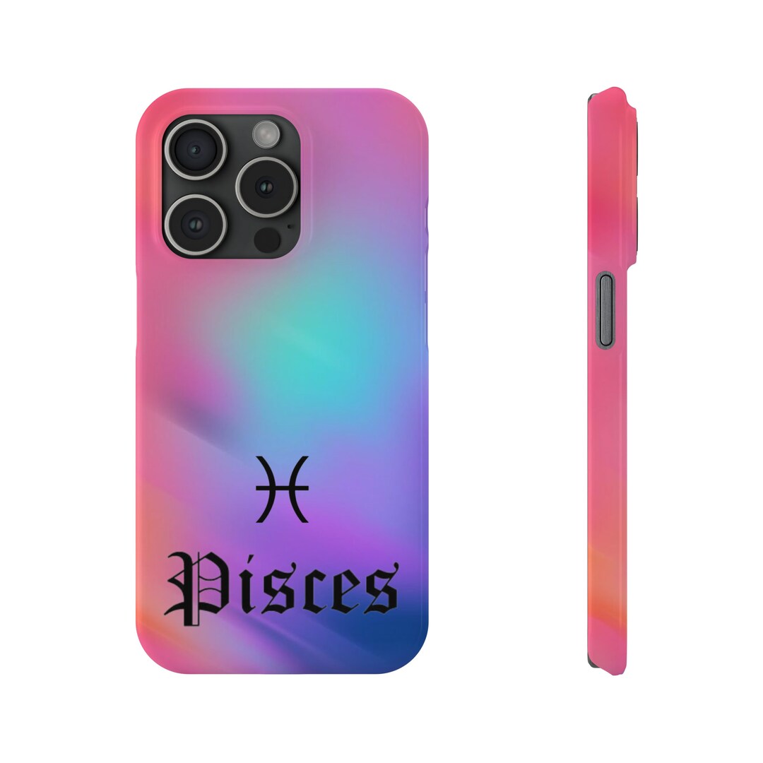 Zodiac Sign Aesthetic Phone Case Colorful Trendy Phone Case Cool Unique Pisces Phone Case For