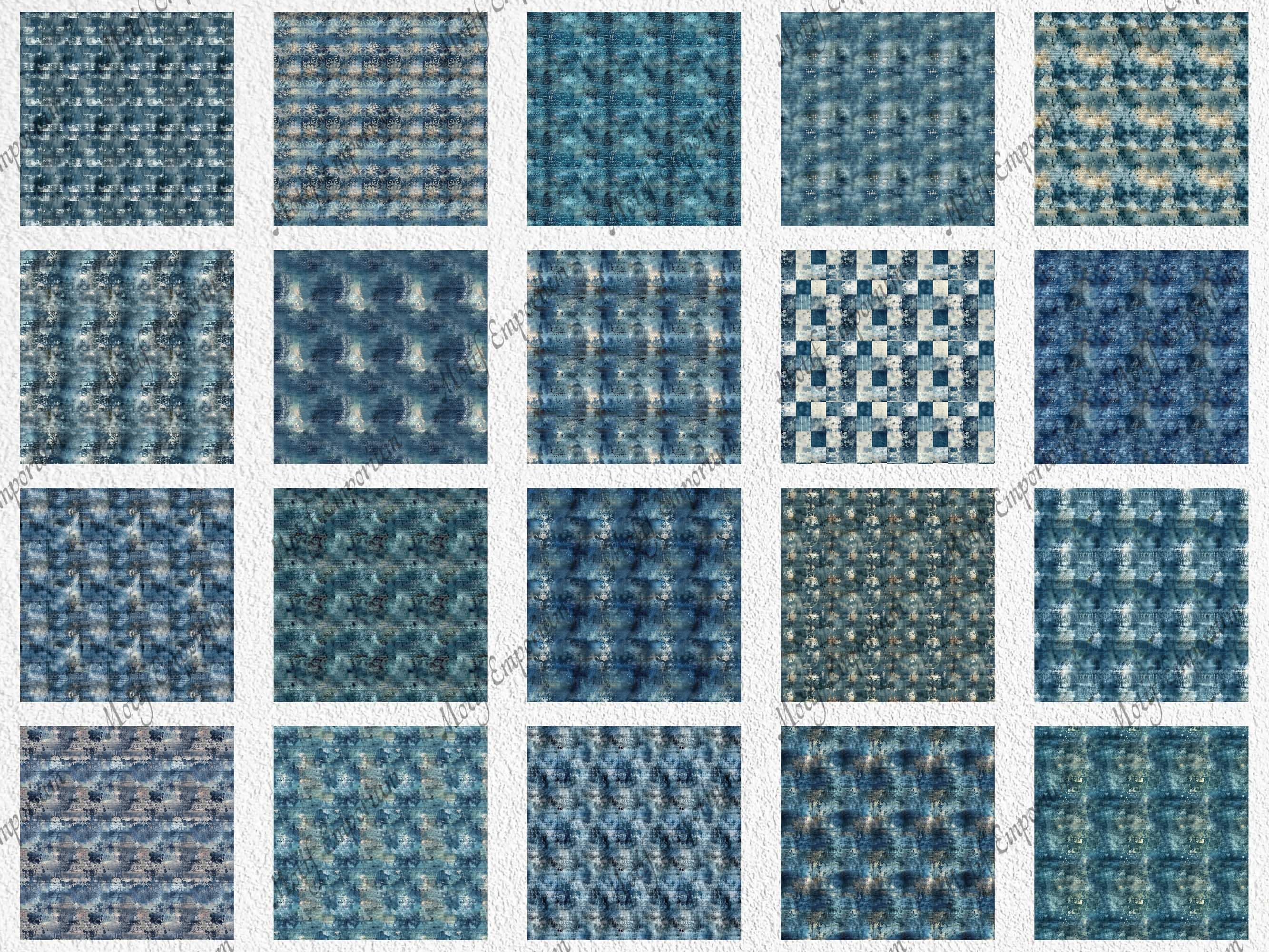 Seamless Distressed Blue Digital Paper for Scrapbooking Printable Paper ...