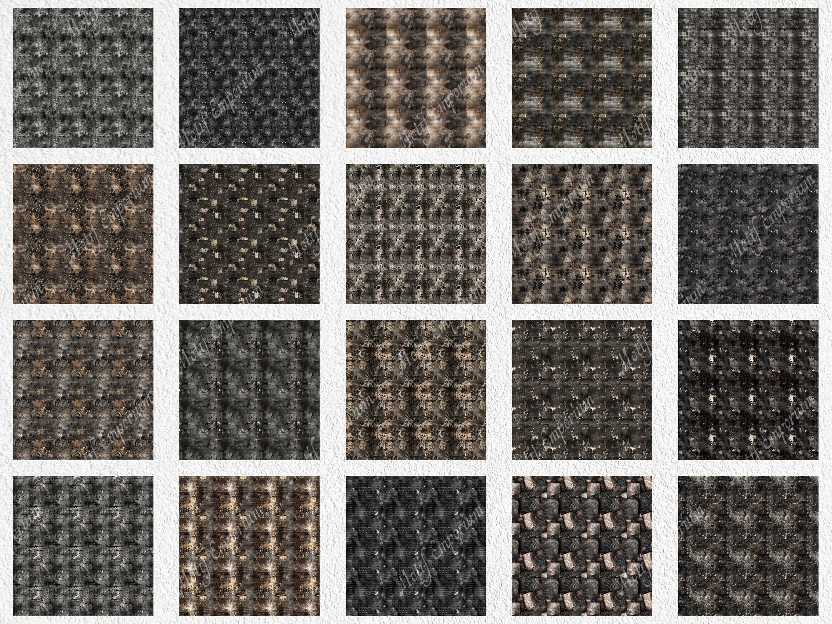 Seamless Distressed Dark Black Digital Paper for Scrapbook Printable ...