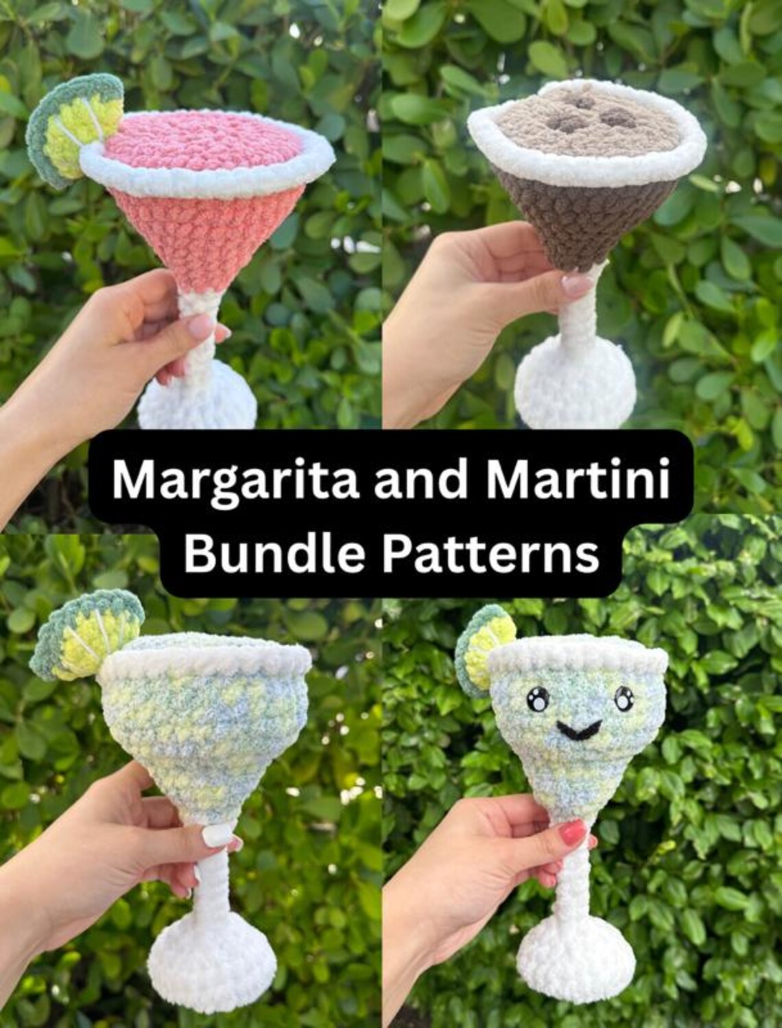 Crochet Margarita and Martini Pattern *NOT a Finished Product ...