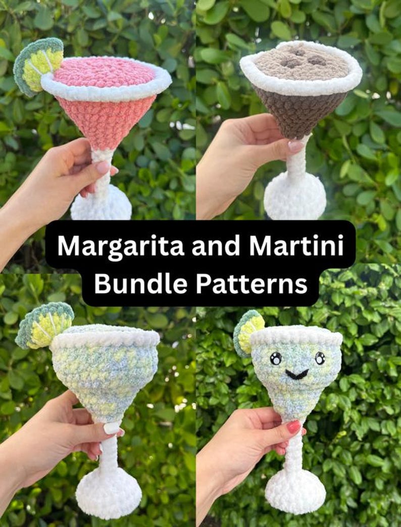 Crochet Margarita and Martini Pattern *NOT a Finished Product ...