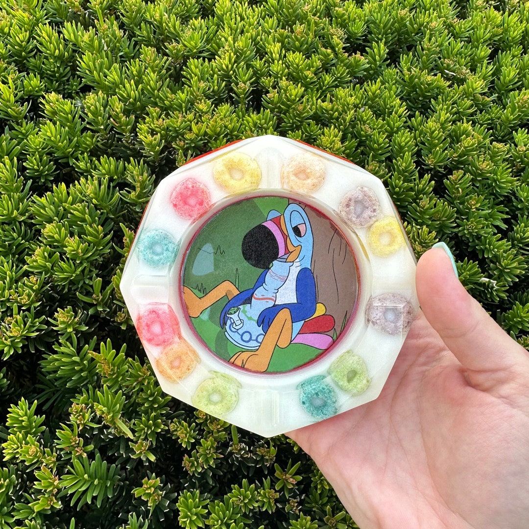 Froot Loops Toucan Sam Stoned Resin Ash Tray/trinket Dish - Etsy