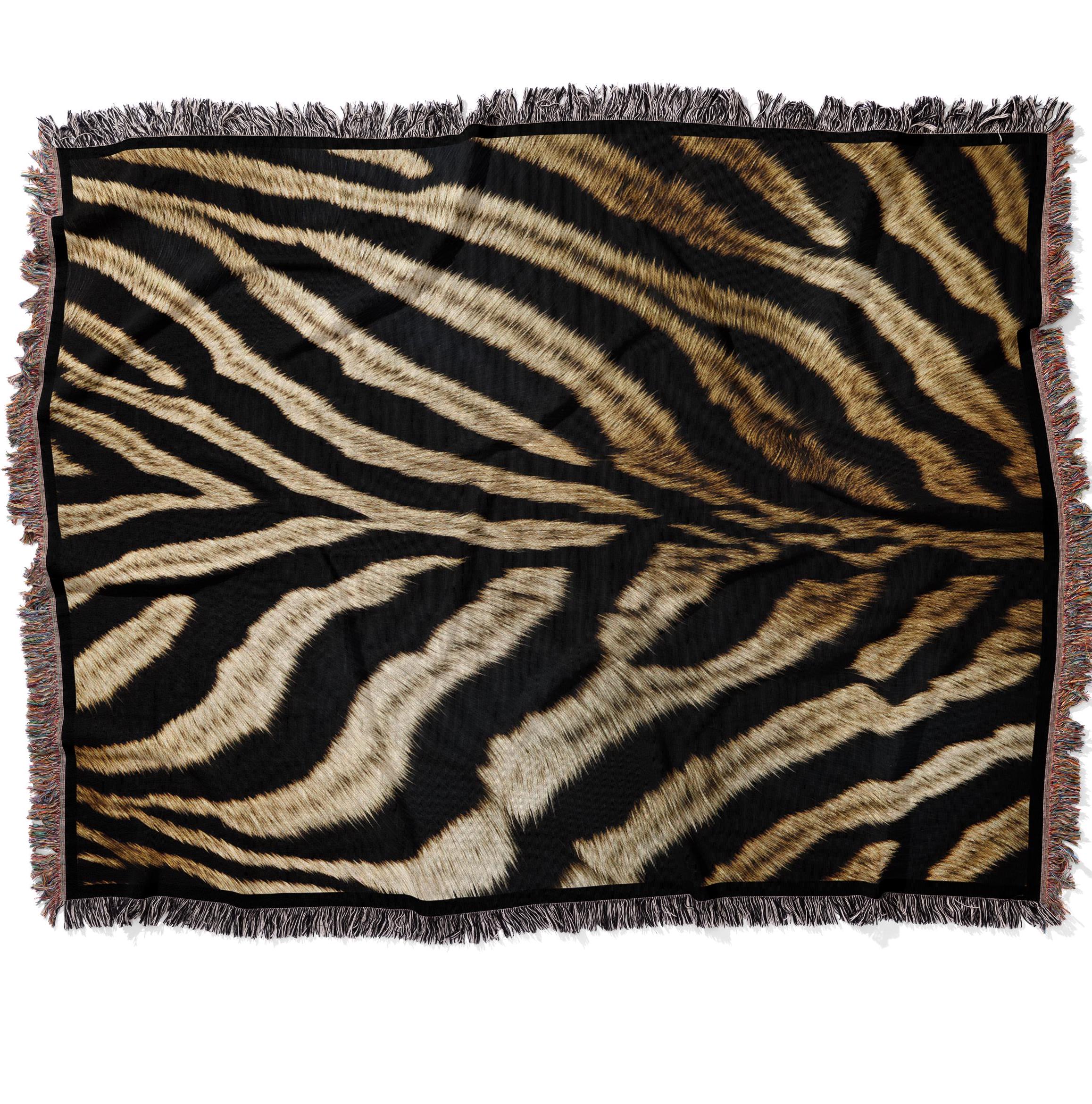 Zebra Skin Cozy Woven Throw Blanket, Zebra Skin Blanket, Animal Throw ...
