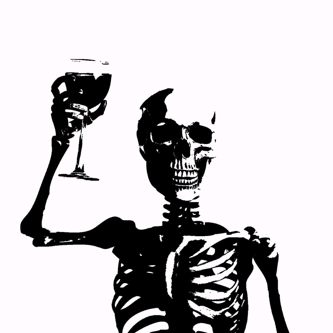 Skeleton Art, Skelton Toast Graphic, Instant Download, Skeleton Image ...