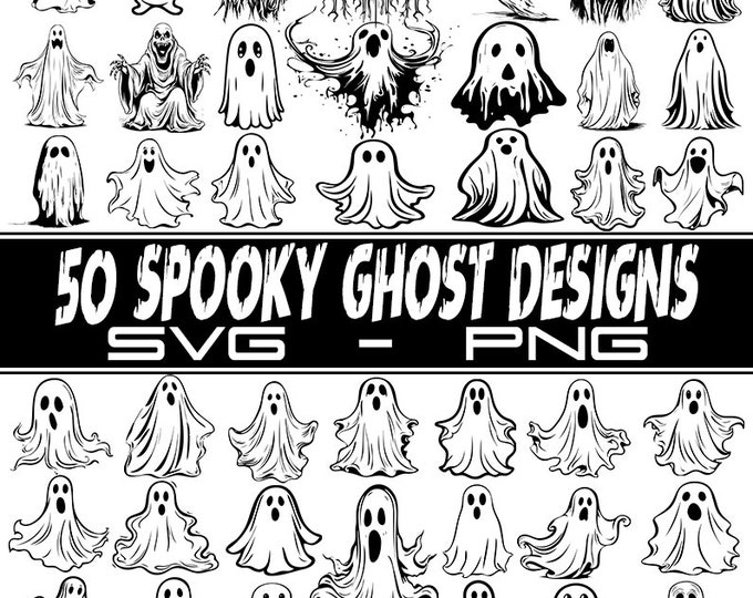 Ghost SVG Bundle, Halloween SVG Bundle, Scary Ghosts Svg, Cut File for ...