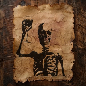 Skeleton Art, Skelton Toast Graphic, Instant Download, Skeleton Image ...