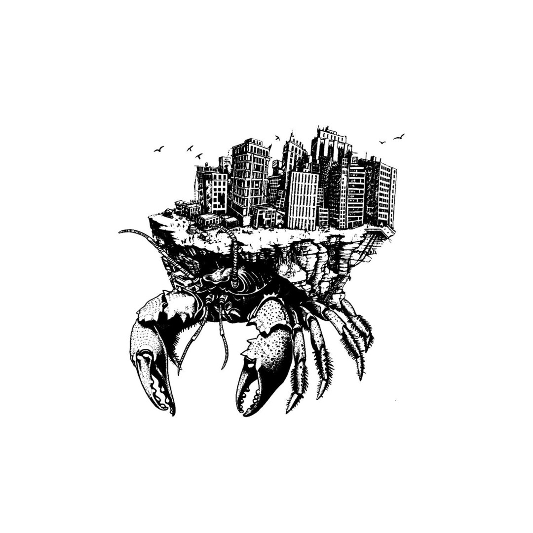 Creepy Crab Graphic, Hermit Crab PNG, Crabby Graphic, Instant Download ...