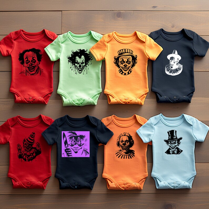 Spooky Clown SVG Bundle, Scary Clowns PNG Files, Crazy Clown Graphics ...