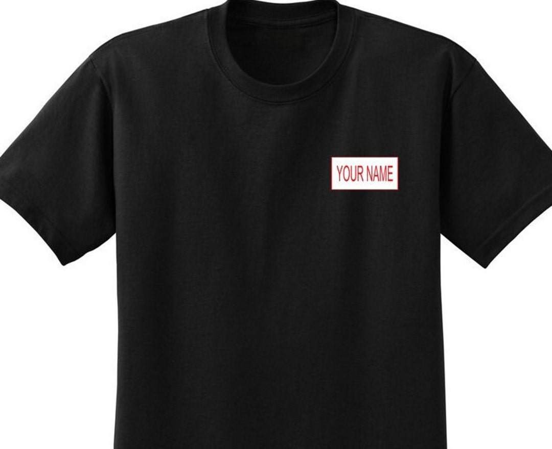 Restaurant Work Shirt, Customizable, Name Tag Printed on Front Pocket ...