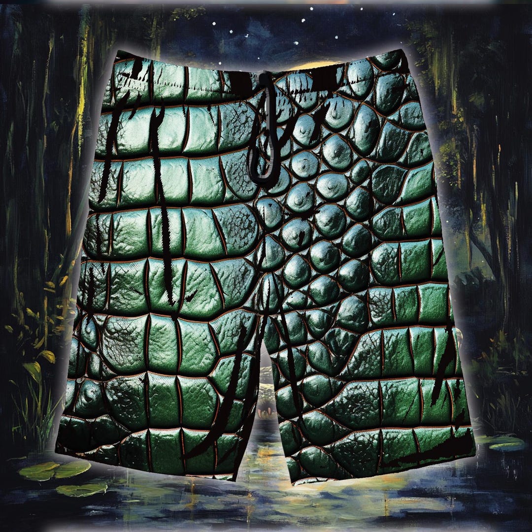 Alligator Skin Polyester Basketball Training Shorts, Gator Skin ...