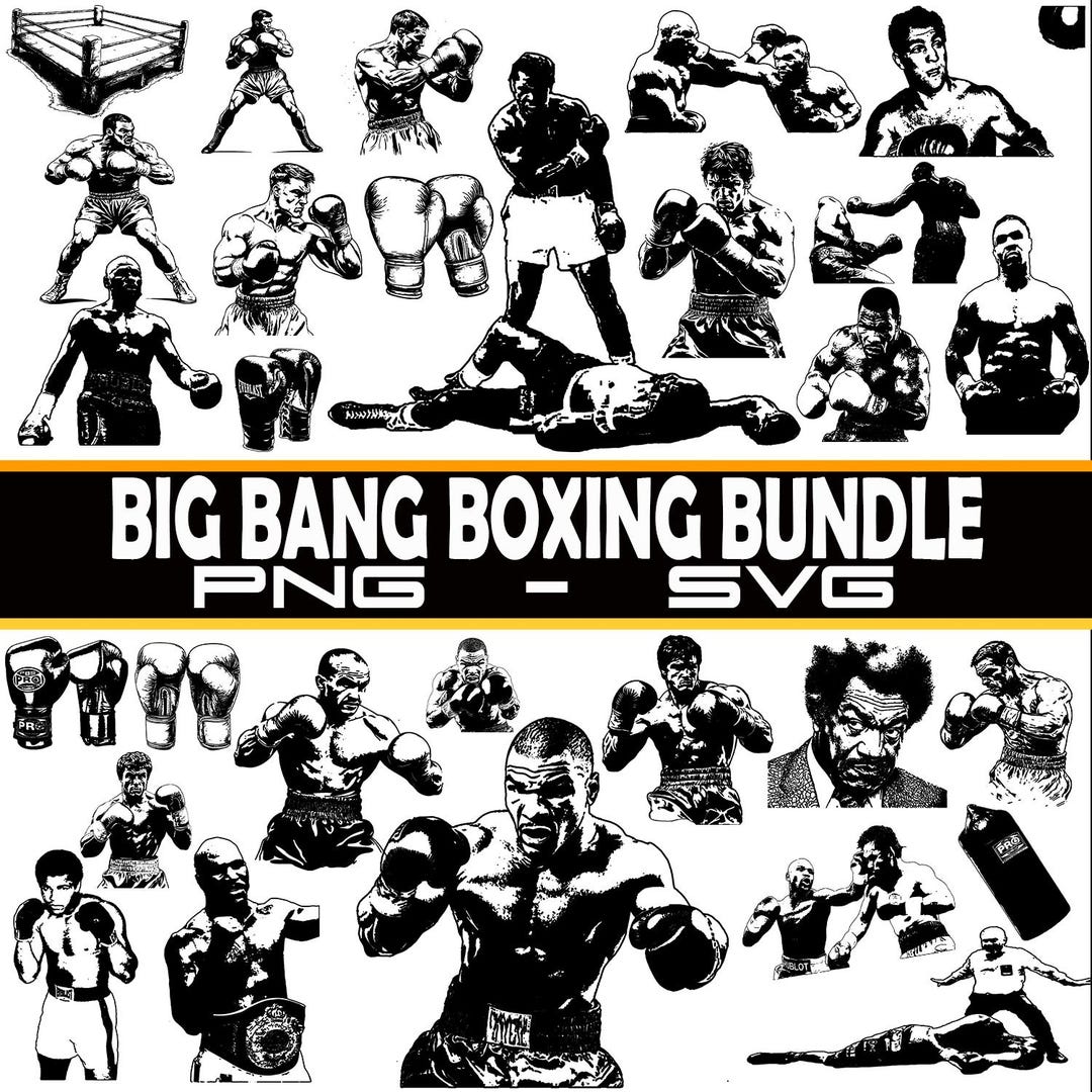 Boxing Graphics Bundle, Boxing PNG Files, Boxing Graphics, Instant ...