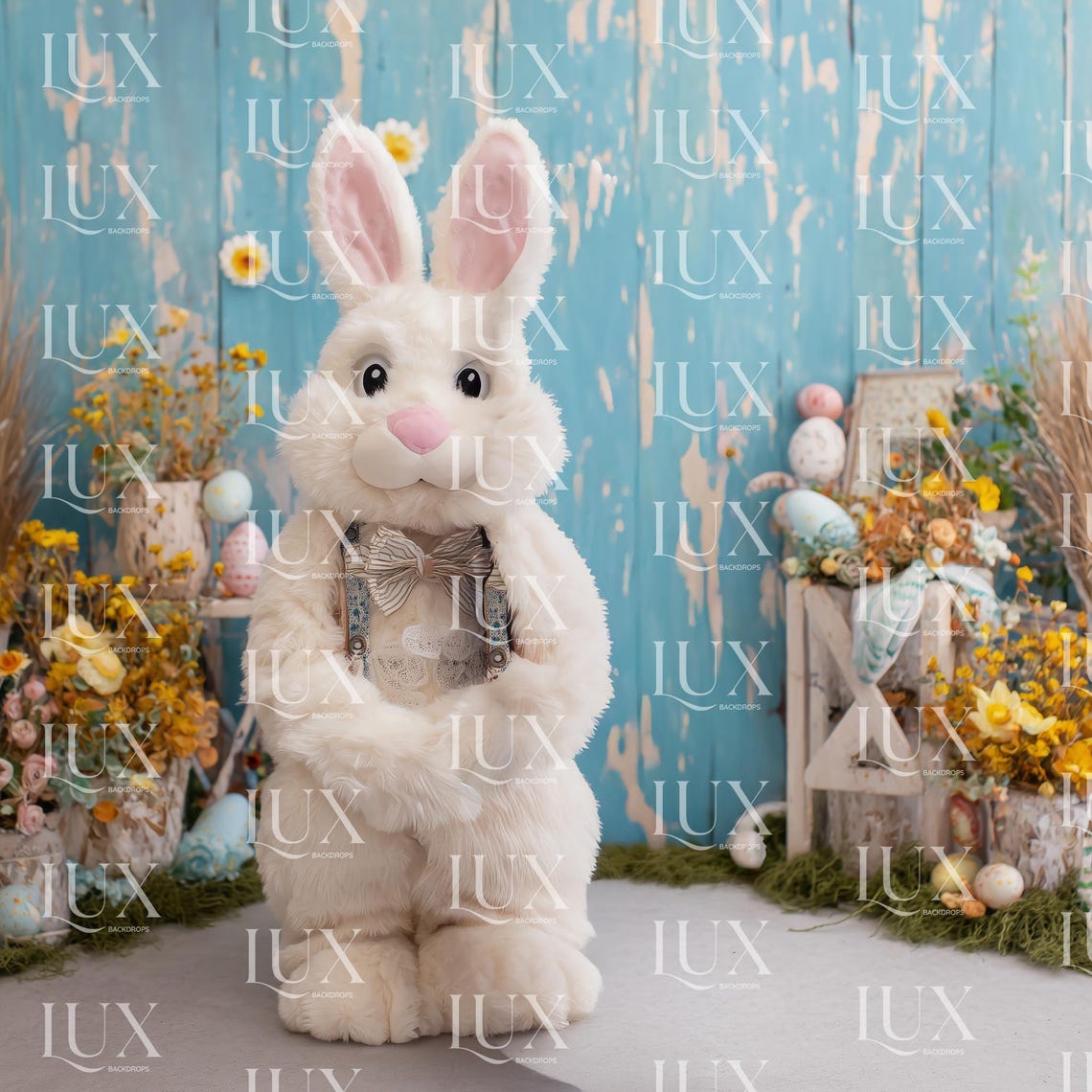Easter Bunny Photoshoot Digital Background, Kid's Portrait Digital ...
