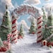 North Pole Christmas Digital Background, Winter Digital Backdrop ...
