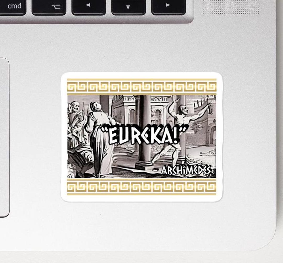 Archimedes - STICKER - "eureka" - History Quotes Stickers - Etsy
