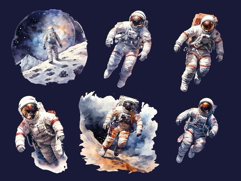 Astronaut Clipart Children's Space Graphics Interstellar Kids ...