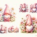 Watercolor Gnome Clipart Bundle, Garden Clipart, Spring Gnome Png ...