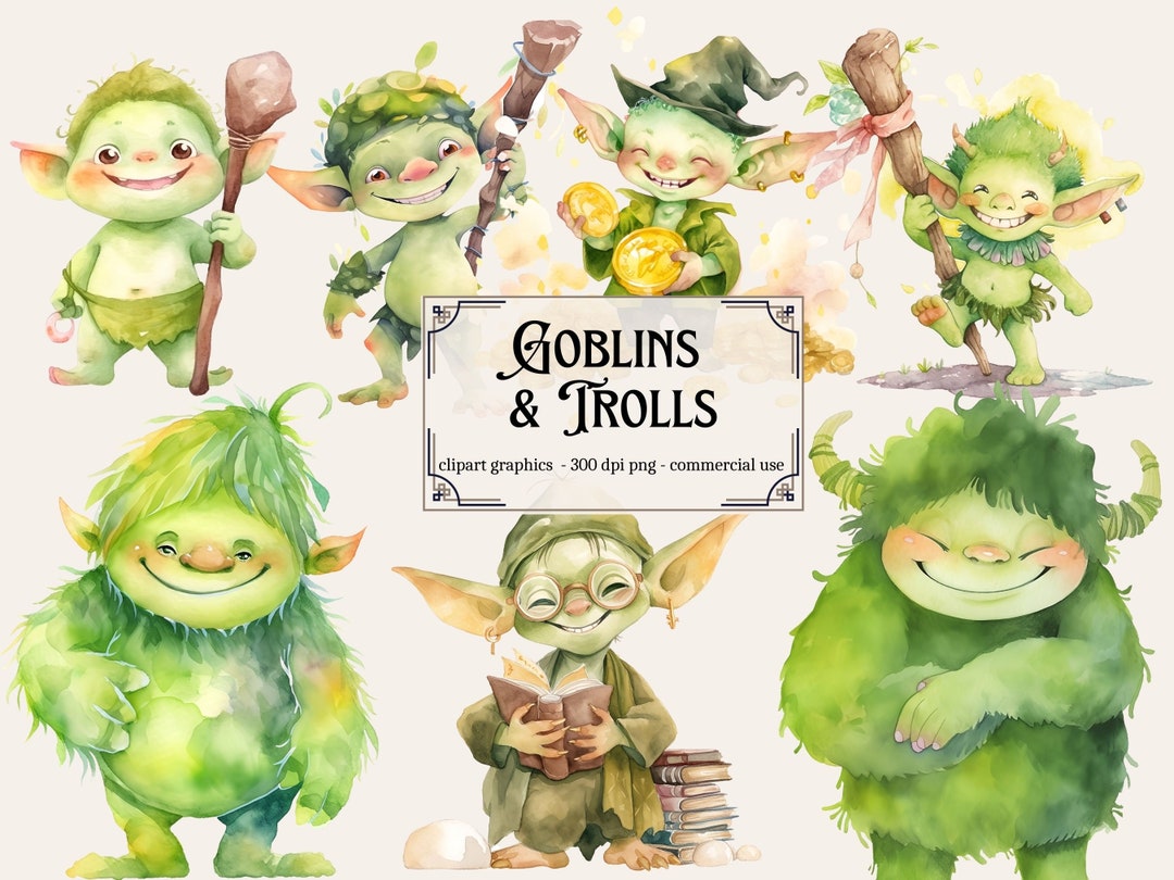 Magic School Goblins and Trolls Clipart Magical Clipart Cute - Etsy