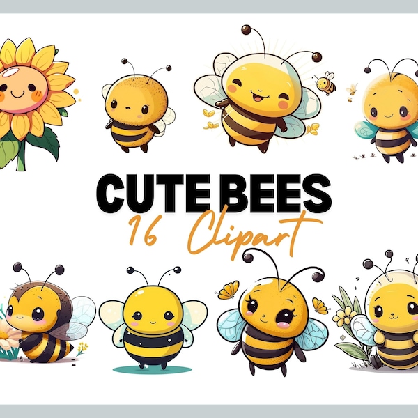 Bee Clip Art - Etsy