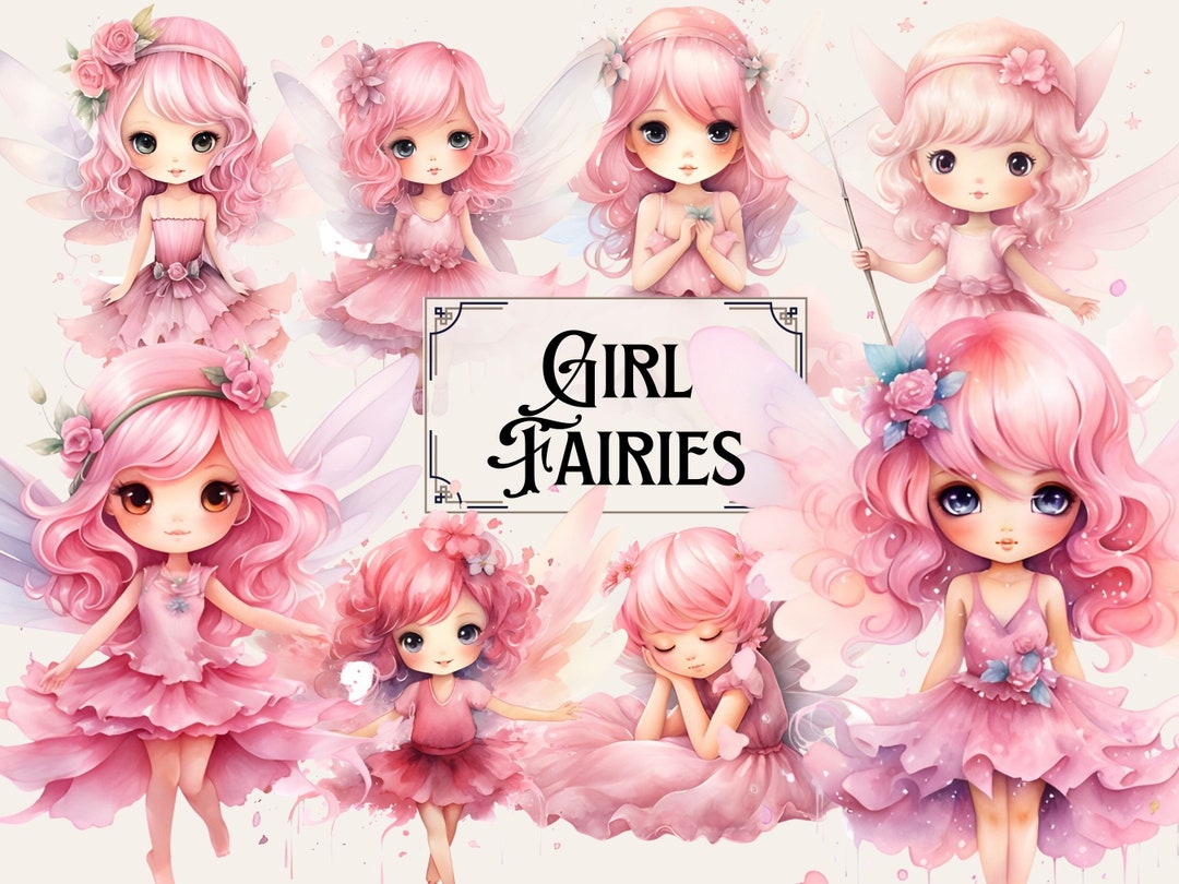 45 Chibi Cute Fairy Clipart Pack Character Anime Clipart Girl - Etsy ...