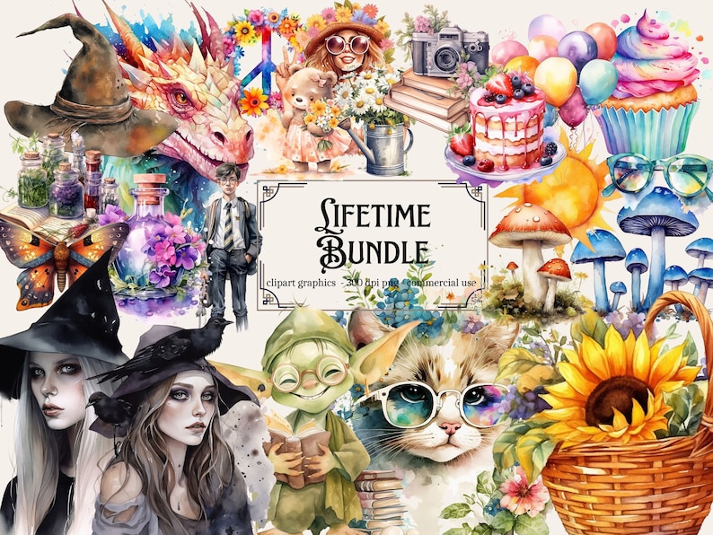 Lifetime Bundle Digital Clipart Unlimited Access All - Etsy