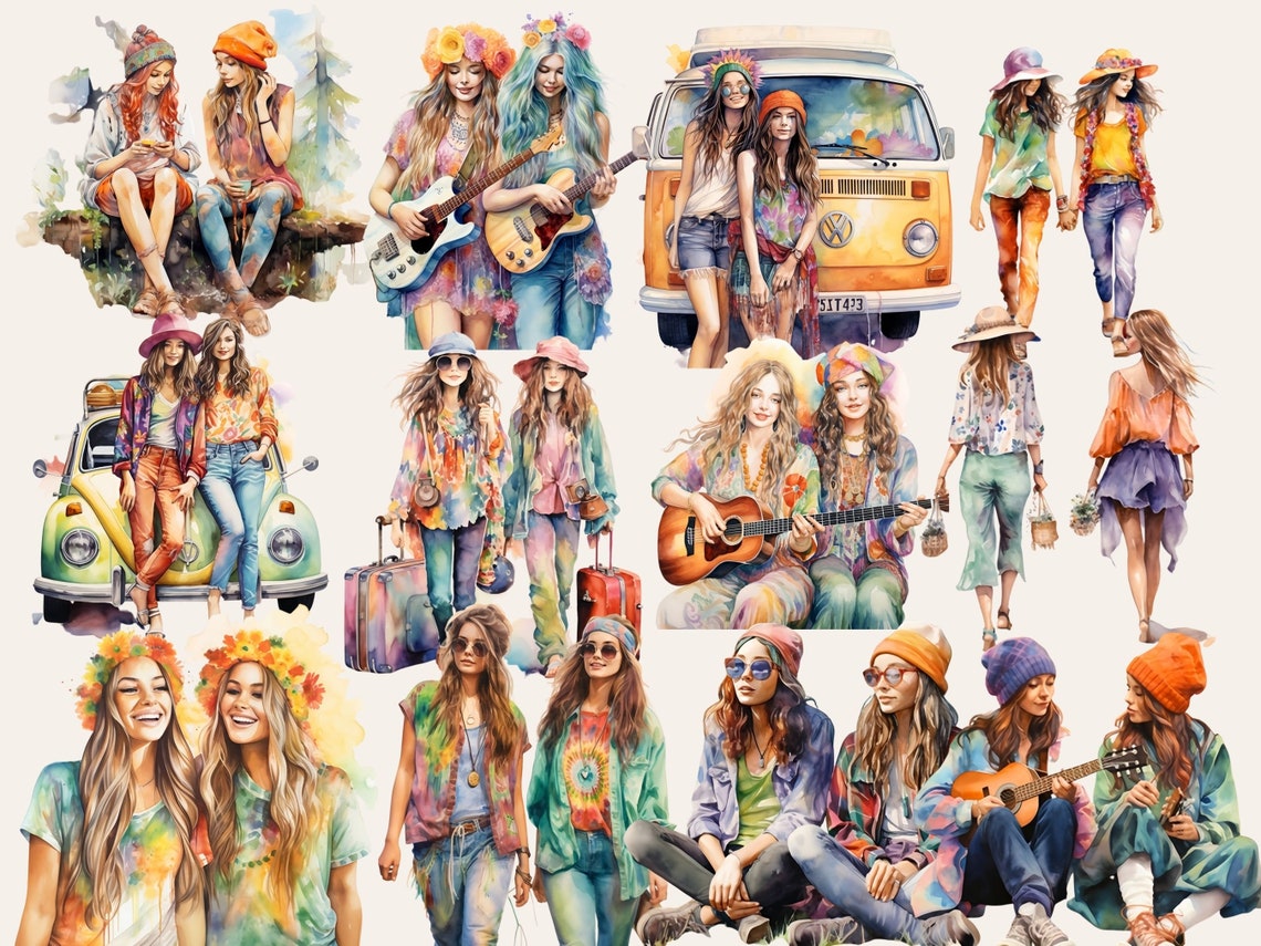 Hippy Sisters Png Hippie Png Designs Hippie Soul Png - Etsy UK