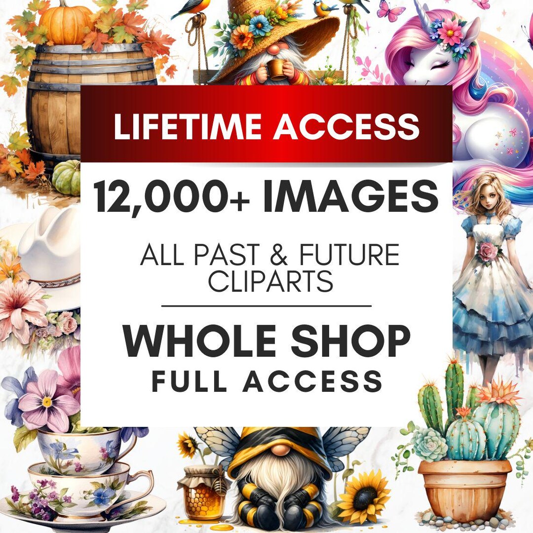 Lifetime Bundle Digital Clipart Unlimited Access All Listings ...