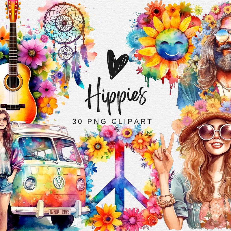 Hippie Png - Etsy