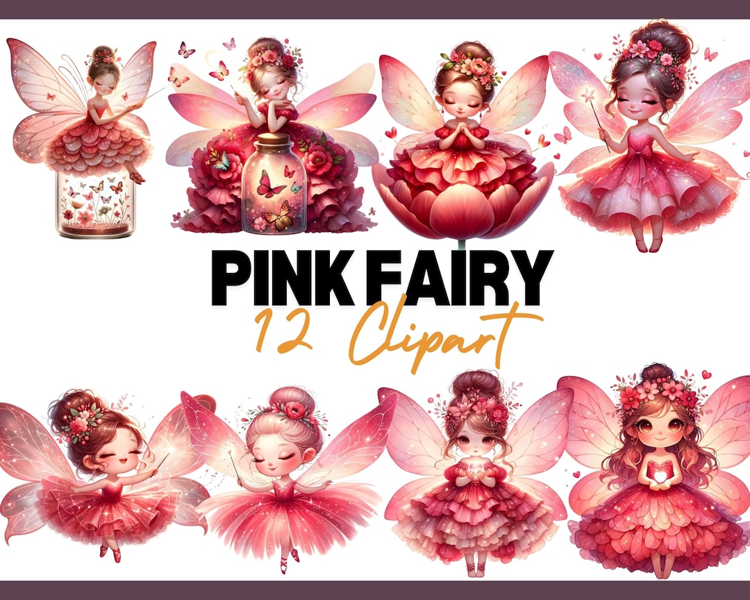 Fairy Clipart Bundle, Fantasy Clipart Bundle, Fairies PNG Clipart ...