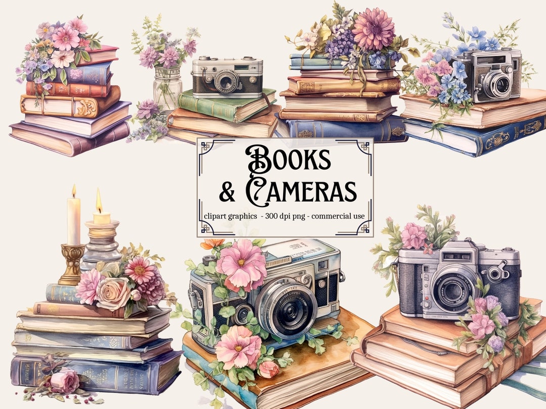 Book Clipart, Books Bundle, Reading Clipart, Library Clipart, Old Books ...