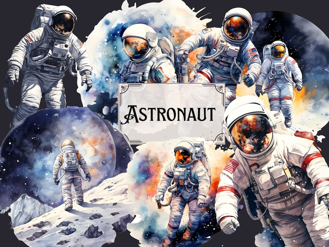 Astronaut Clipart Children's Space Graphics Interstellar Kids ...