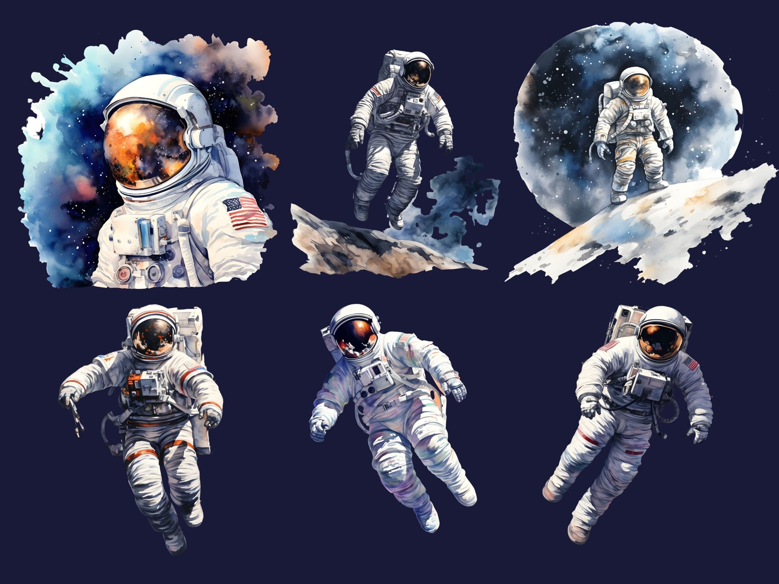 Astronaut Clipart Children's Space Graphics Interstellar Kids ...