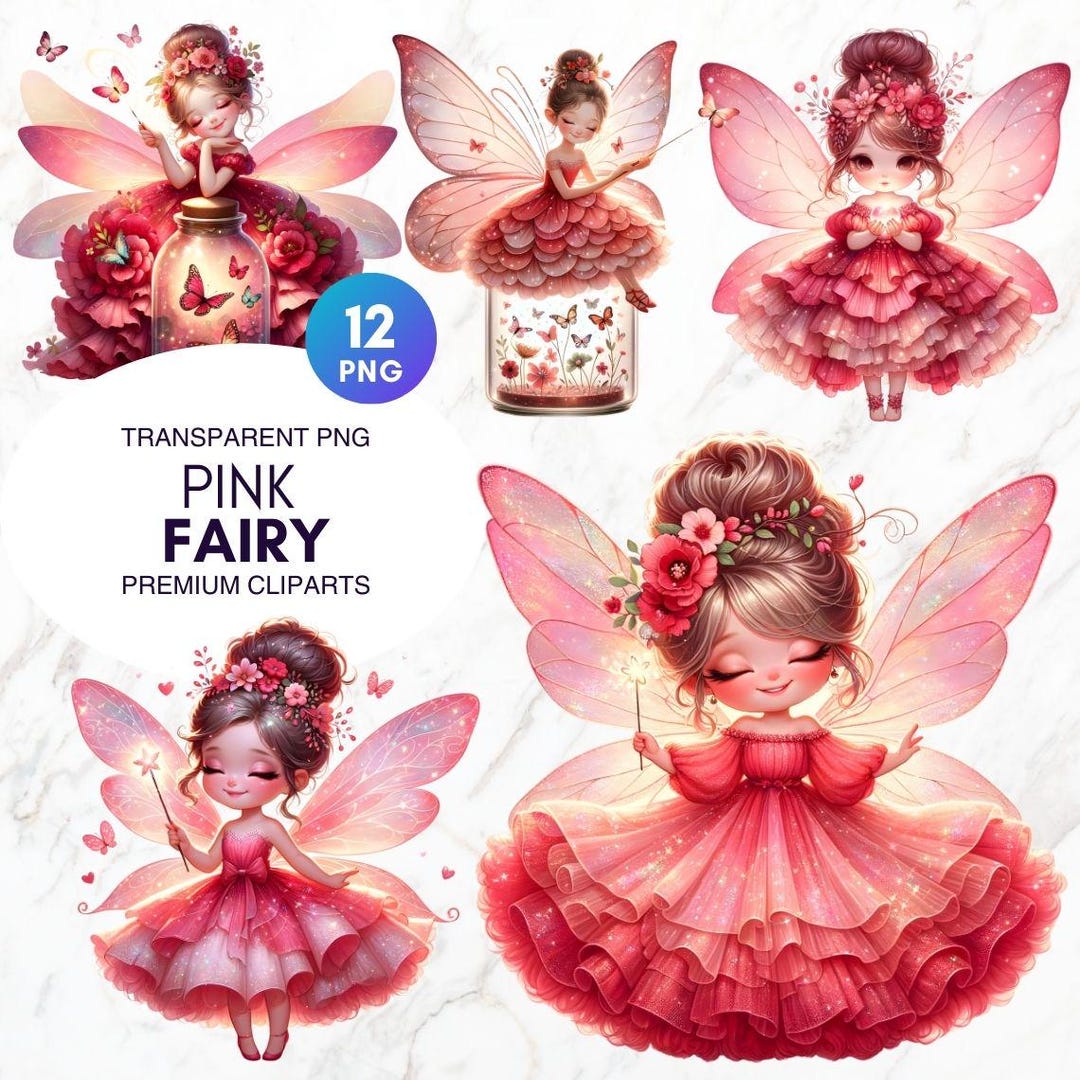 Fairy Clipart Bundle, Fantasy Clipart Bundle, Fairies PNG Clipart ...