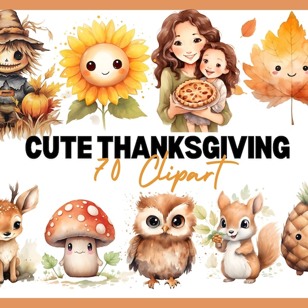 Cute November Clipart - Etsy