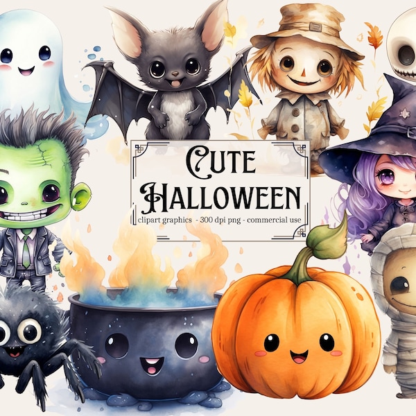 Halloween Watercolor - Etsy