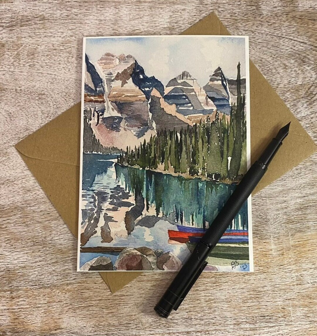 Set of 5⎜moraine Lake, Banff National Park, Canada Greeting Cards ...
