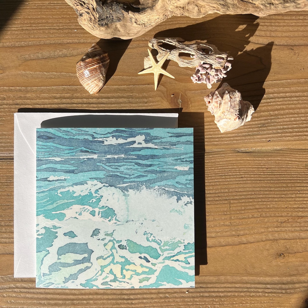 Wave Greeting Cards ⎜"collapse" Coastal Watercolors, Notecards ...