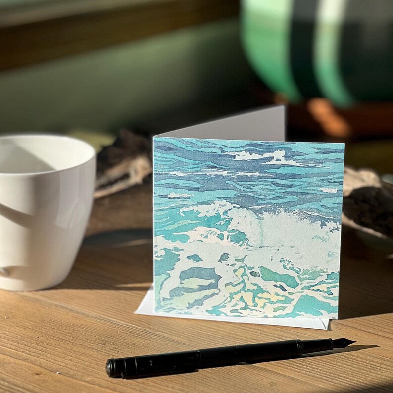 Wave Greeting Cards ⎜"collapse" Coastal Watercolors, Notecards ...