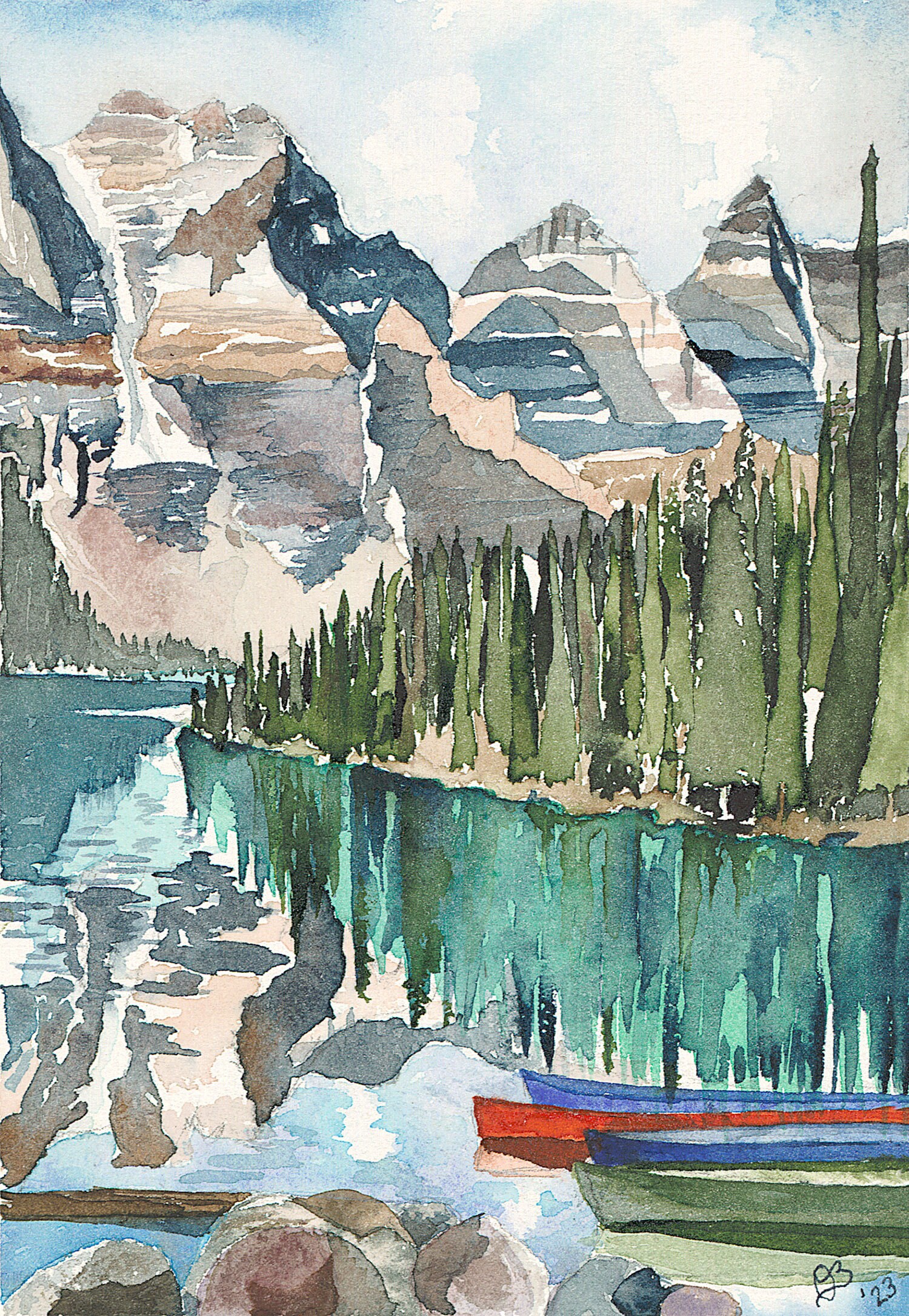 Set of 5⎜moraine Lake, Banff National Park, Canada Greeting Cards ...