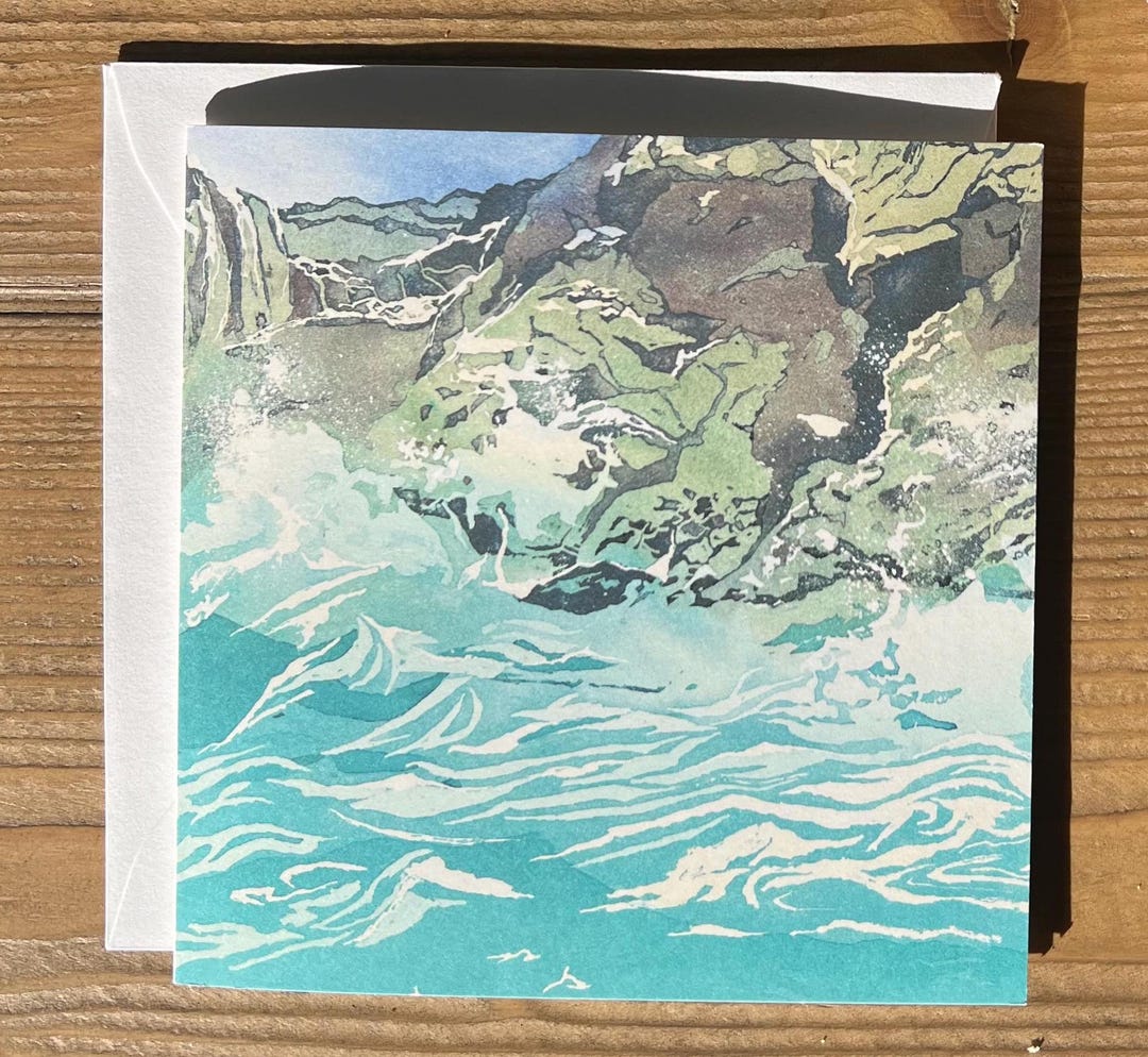 Wave Greeting Cards ⎜"resilient" Coastal Watercolors, Notecards ...