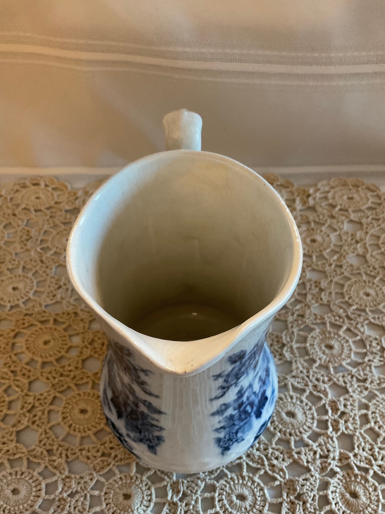 1910 Johnson Bros Ltd, Burslem Pottery England Blue Pitcher No.202332 ...