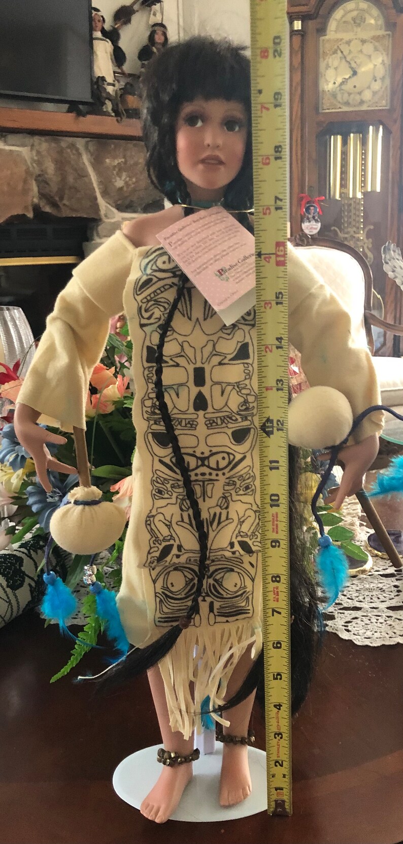 Porcelain Native American Doll - Etsy