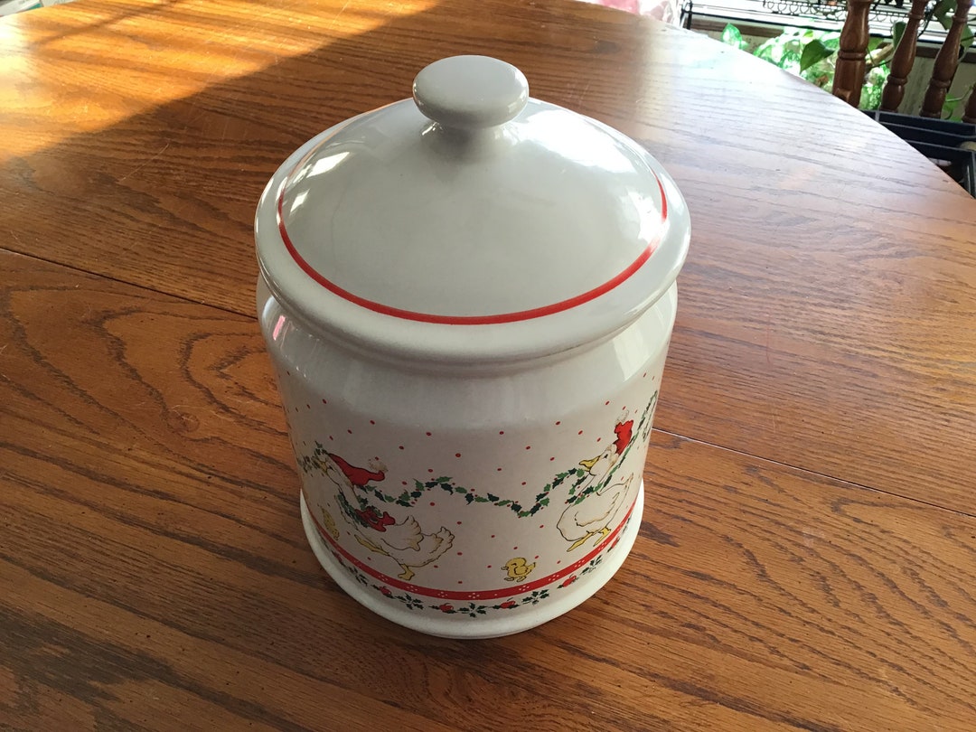 Christmas Ducks & Chicks Cookie Jar - Etsy