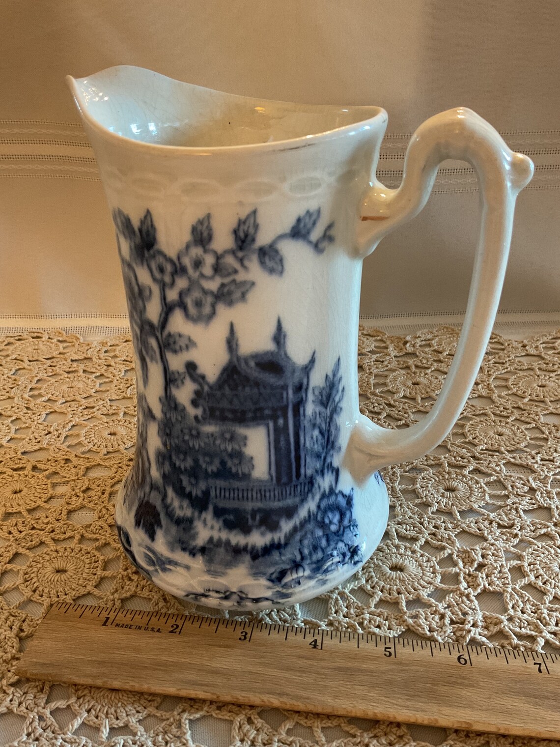 1910 Johnson Bros Ltd, Burslem Pottery England Blue Pitcher No.202332 ...
