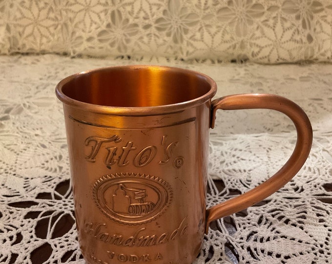 TITO'S Handmade Vodka Solid Copper Moscow Mule Mug - Etsy