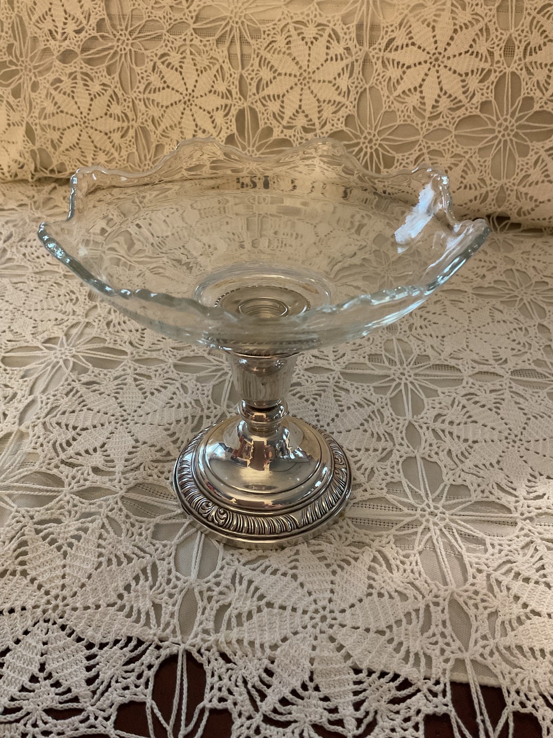 Frank M. Whiting Sterling Silver Weighted Pedestal Candy Compote Dish ...