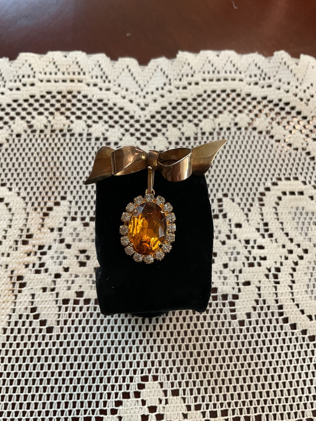 Large Glamorous Rhinestone Teardrop Pin - Etsy