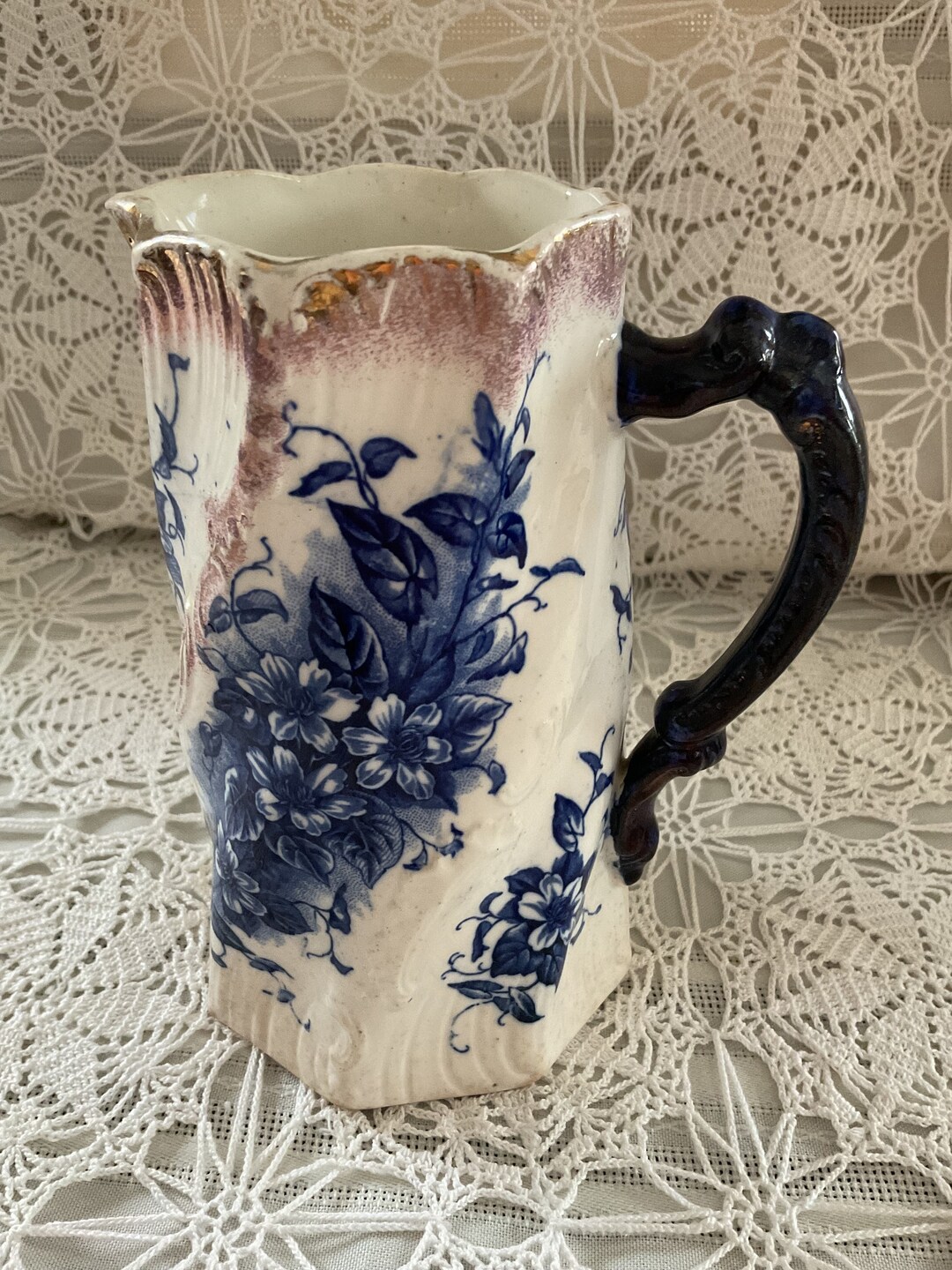 Johnson Bros Ltd, Burslem Pottery England Blue Pitcher - Etsy