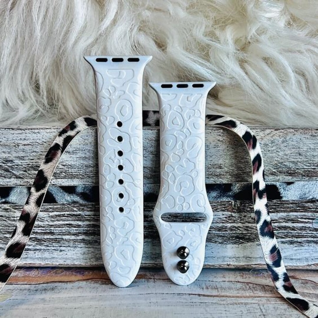 Engraved Bands Compatible With Apple Watch, Leopard Pattern Soft ...