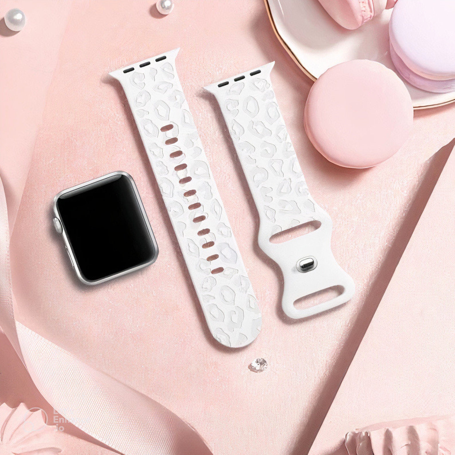 Engraved Bands Compatible With Apple Watch, Leopard Pattern Soft ...