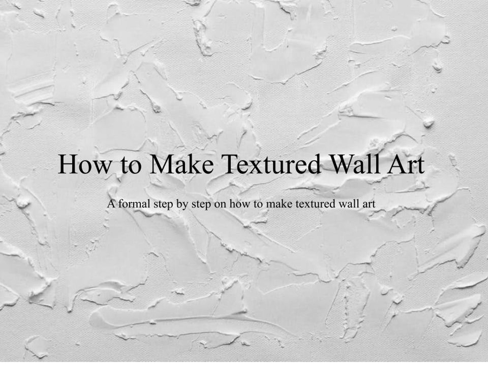 How to Make Textured Art PDF - Etsy